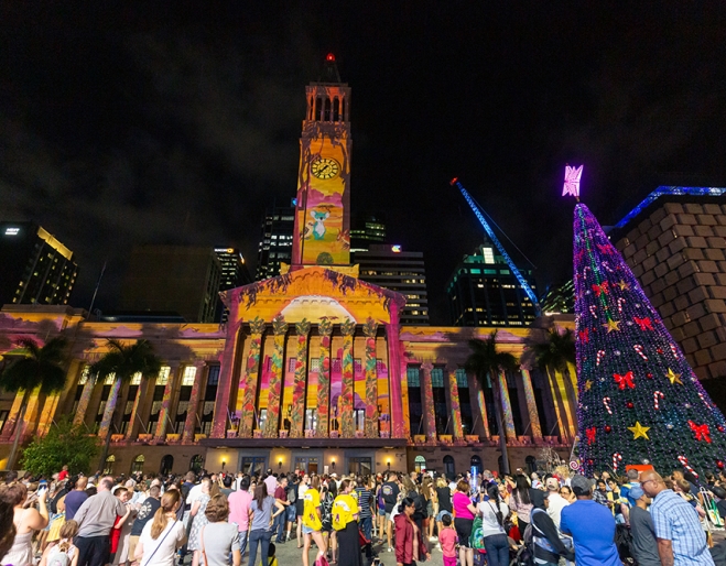 The Lott By Golden Casket City Hall Lights Brisbane City | Must Do Brisbane