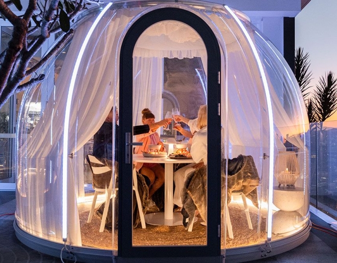 Winter Igloo And Fire Pit Experience Lina Rooftop | Must Do Brisbane